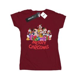 Disney - "Mickey Mouse and Friends" T-Shirt f&uuml;r Damen (Burgunderrot)