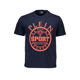 Plein Sport Blau Baumwoll-T-Shirt f&uuml;r Herren