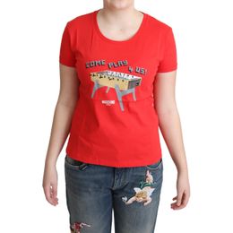 Moschino Tsh5061 Tischfu&szlig;ball T-Shirt Rot