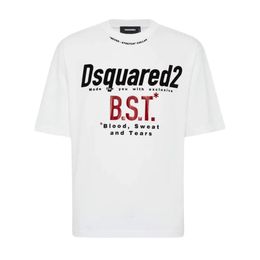 Dsquared2 Bloody Sweat Tears Wei&szlig;es T-shirt