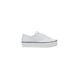 Calvin Klein Jeans Schwarz-Wei&szlig; Leder Plattform Sneaker