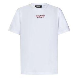Dsquared2 Loves You Logo Wei&szlig;es T-shirt