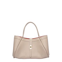Luisa Vannini Beige Rindsledertasche