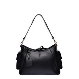 Anna Luchini Schwarz Rindsledertasche