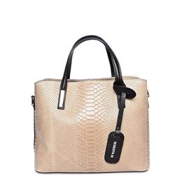 Roberta M Beige Rindsledertasche