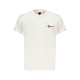 Tommy Hilfiger Wei&szlig;es Baumwoll-Herren-T-Shirt