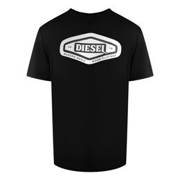 Diesel Modern Basic Logo Schwarzes T-shirt