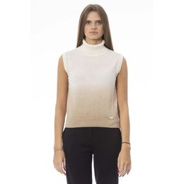 Baldinini Trend Wei&szlig;e Wolle Pullover f&uuml;r Damen