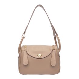 Luisa Vannini Beige Rindsledertasche