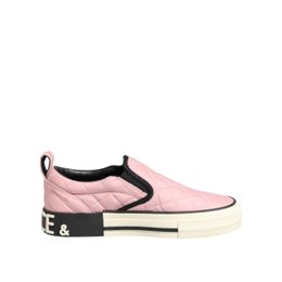 Dolce & Gabbana Dolce & Gabbana Pink Gestepptes Nylon Slip-On Sneaker Schuhe