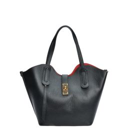 Isabella Rhea Schwarz Rindsledertasche