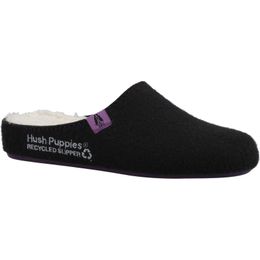 Hush Puppies The Good 90% Recyceltes RPET Polyester Damen Hausschuhe Schwarz