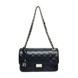 Isabella Rhea Schwarz Rindsledertasche