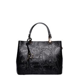 Anna Luchini Schwarz Rindsledertasche