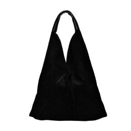 Anna Luchini Schwarz Rindsledertasche