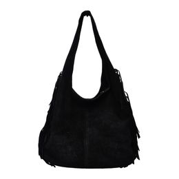 Isabella Rhea Schwarz Rindsledertasche