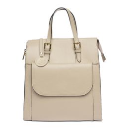 Luisa Vannini Beige Rindsledertasche