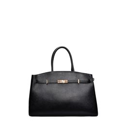 Anna Luchini Schwarz Rindsledertasche