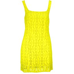 Desigual Spitzenkleid Neongelb Minikleid