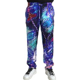 Dolce & Gabbana Abstraktes Print-Seidenhose Pan74851