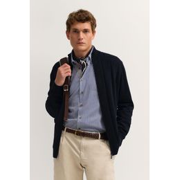 Bugatti Herren Strickjacke mit Streifen in 3D-Optik