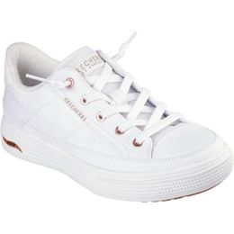 Skechers Arch Fit Arcade - Meet Ya There Textil Damen Wei&szlig;e Sneaker