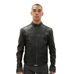 Klassisch geschnittene Herren-Bikerjacke aus Leder &ndash; Austin