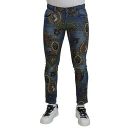 Dolce & Gabbana Barockwappen Skinny Jeans
