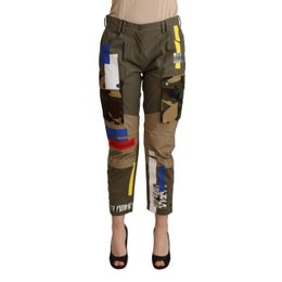 Dolce & Gabbana Multicolor Camouflage Patchwork-Hosen Pan72085