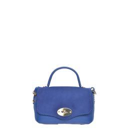 Roberta M Blau Rindsledertasche