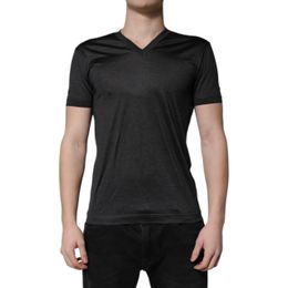Dolce & Gabbana V-Ausschnitt Kurzarm-T-Shirt