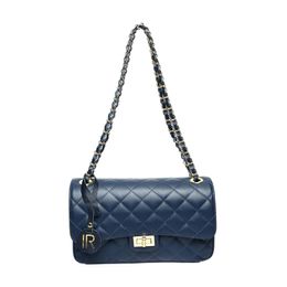 Isabella Rhea Blau Rindsledertasche