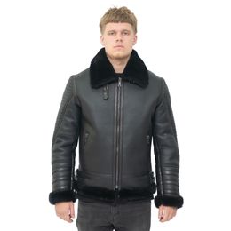 Retro-Bomberjacke aus Schaffell f&uuml;r Herren &ndash; Asheville