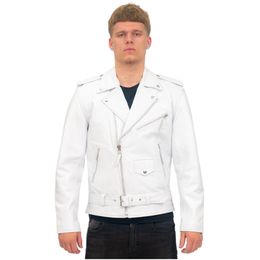Schwarze Brando-Jacke aus Rindsleder f&uuml;r Herren &ndash; Venedig