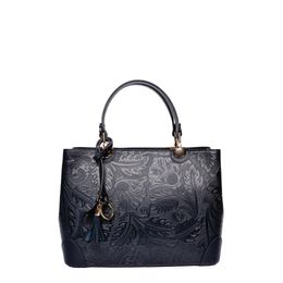 Anna Luchini Blau Rindsledertasche