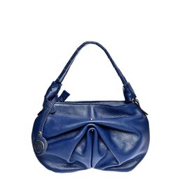 Roberta M Blau Rindsledertasche