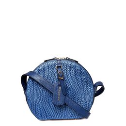 Roberta M Blau Rindsledertasche