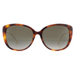 Jimmy Choo Sonnenbrille ALY/F/S 086 HA Havanna Braun Braun Verlauf