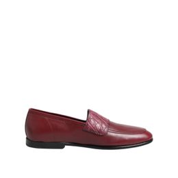 Dolce & Gabbana Dolce & Gabbana burgunderfarbene lederne formelle Slipper