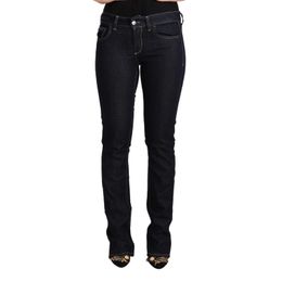 GF Ferre Schwarze Baumwoll-Stretch Niedrigbund-Skinny-Jeans