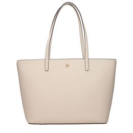 Tory Burch Beiger Leder Schultertasche