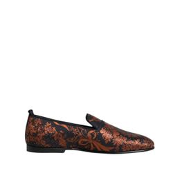 Dolce & Gabbana Dolce & Gabbana Schwarze Jacquard-Polyester Slip-On Slipper Schuhe