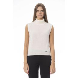 Baldinini Trend Wei&szlig;er Wollpullover f&uuml;r Frauen