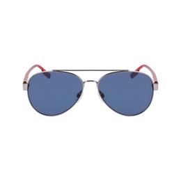 Converse Aviator-Sonnenbrille mit Metallrahmen und roten Akzenten