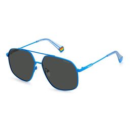 Polaroid Blaue Sonnenbrille aus Edelstahl