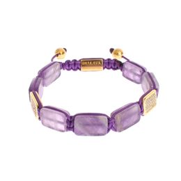 Nialaya CZ Amethyst 18K Gold 925 Armband