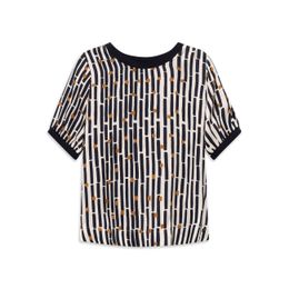 Bugatti Damen Bluse kurzarm mit grafischem Print aus 100% Viskose