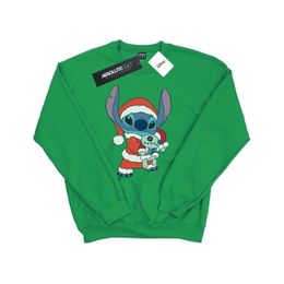 Disney Herren Lilo und Stitch Stitch Weihnachten Sweatshirt (Irish Green)