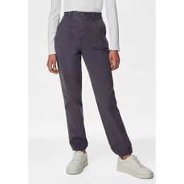 Marks & Spencer M&S Collection Damen Baumwollmischung Slim Fit Ankle Grazer Joggers Light Indigo