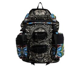 Dolce & Gabbana Multifarbiger Maiolica-Print Nylon-Rucksack